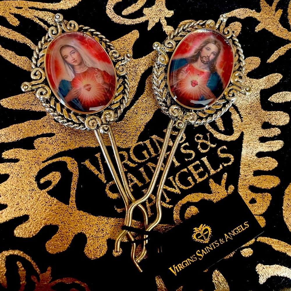 Vsa Virgins Saints And Angels Ave Maria Hairpins Silv… - Gem